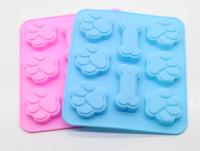 China Silicone 6 Continuous Dog Paw Cake Mold Baking Cake Mold Animal Shaped Cake Mold for sale