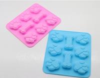 China Silicone 6 Continuous Dog Paw Cake Mold Baking Cake Mold Animal Shaped Cake Mold for sale