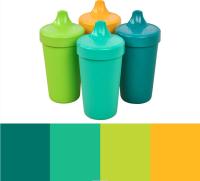 China Durable 175ml Silicone Baby Cups With Straw Environmentally safe for sale