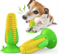 China Corn Suckers Silicone Dog Chew Toys Bite Resistant Floating and squeaking for sale