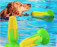 China Corn Suckers Silicone Dog Chew Toys Bite Resistant Floating and squeaking for sale