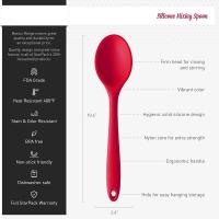 China Basics Silicone Mixing Spoon, High Heat Resistant to 480°F, Hygienic One Piece Design Cooking Utensil for Mixing for sale