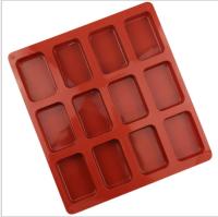 China 12 Consecutive Silicone Baking Products Round Corner Rectangular shape for sale
