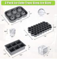 China Large Round Silicone Ice Tray Non Toxic Odorless Durable for Whiskey for sale