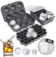 China Large Round Silicone Ice Tray Non Toxic Odorless Durable for Whiskey for sale