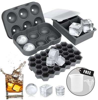 China Large Round Silicone Ice Tray Non Toxic Odorless Durable for Whiskey for sale