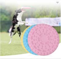 China Diameter 22.8cm Silicone Dog Frisbee for sale