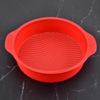 China Round Amphorus Food Grade Silicone Cake Pan Large Oven Baking Tool Cake Pan Chiffon Cake Pan for sale