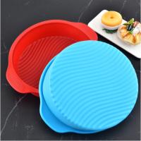 China Round Amphorus Food Grade Silicone Cake Pan Large Oven Baking Tool Cake Pan Chiffon Cake Pan for sale