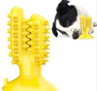China non toxic Teeth Cleaning Silicone Dog Toys Corn simulation suction bottom for sale