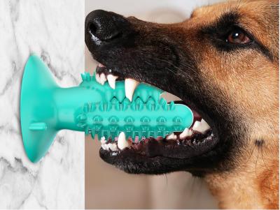 China non toxic Teeth Cleaning Silicone Dog Toys Corn simulation suction bottom for sale