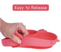 China FDABaby Silicone Suction Plate Self Feeding Training Children'S Divided Plates for sale