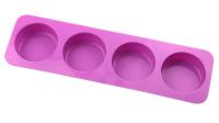 China Round DIY Homemade Soap Molds Creative 4 Circles Silicone Cake Mold for sale