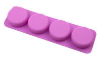 China Round DIY Homemade Soap Molds Creative 4 Circles Silicone Cake Mold for sale