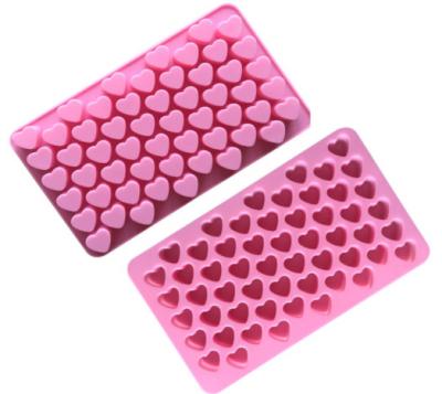 China Baking 55 Heart Shaped Silicone Chocolate Mould Silicone Fudge Moulds for sale