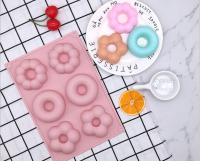 China Household Silicone Baking Products 6 Cavities Non Stick Silicone Cake Moulds for sale