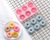 China Household Silicone Baking Products 6 Cavities Non Stick Silicone Cake Moulds for sale