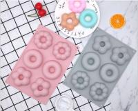 China Household Silicone Baking Products 6 Cavities Non Stick Silicone Cake Moulds for sale