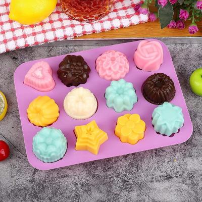 China Food Grade Flowers Shape Silicone Baking Products Heat resistant non toxic for sale
