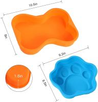 China Food Grade Silicone Dog Bone Molds 8 Inch Paw Shape Silicone Mold for sale