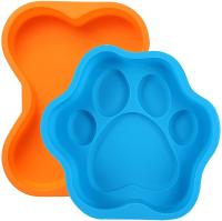 China Food Grade Silicone Dog Bone Molds 8 Inch Paw Shape Silicone Mold for sale
