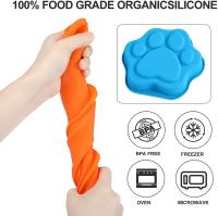 China Food Grade Silicone Dog Bone Molds 8 Inch Paw Shape Silicone Mold for sale
