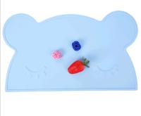 China Wear Resistant Silicone Non Slip Table Mat Easy Cleaning Bear shape for sale