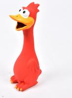 China Washable Silicone Dog Toys Squeaky Chicken 133g Vibrant Colors for sale