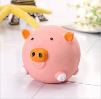 China No Harmful Durable Squeaky Dog Toys Pig Pattern BPA Free Silicone for sale