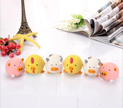 China No Harmful Durable Squeaky Dog Toys Pig Pattern BPA Free Silicone for sale