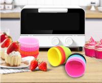China BPA Free Silicone Cupcake Mold Colorful Silicone Baking Cups 7x3.2x4.5mm for sale