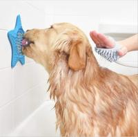 China Home Portable Dog Licking Toy Blue Sustainable Silicone for Relax for sale