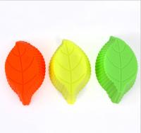 China Leaf Shaped Silicone Muffin Cup BPA Free High temperature Resistance for sale