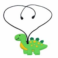 China 2 Pack Sensory Chew Necklace Dinosaur Teething Toy For Autism ADHD SPD for sale