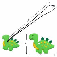 China 2 Pack Sensory Chew Necklace Dinosaur Teething Toy For Autism ADHD SPD for sale