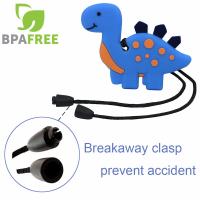 China 2 Pack Sensory Chew Necklace Dinosaur Teething Toy For Autism ADHD SPD for sale