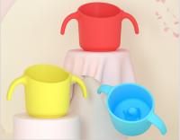 China Tilt Mouth Silicone Baby Cups 150ml circular Shape Fall Proof for sale