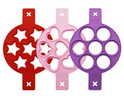 China Food Grade 7 Hole Silicone Baking Products Reusable Silicone Omelette Mold for sale
