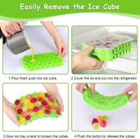 China 74 BPA Free Ice Cube Tray With Lid Spill Resistant Stackable for sale