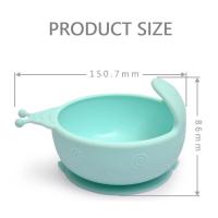 China Softer Silicone Baby Bowl 100% Food Grade Safety Suction Base Bowl for sale