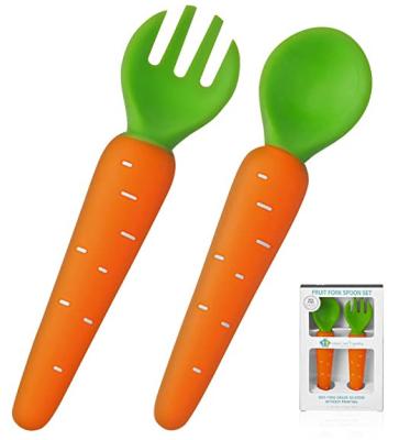 China BPA Free Silicone Baby Fork Spoon for sale