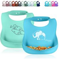China Pure Platinum LFGB Silicone Baby Bibs for sale
