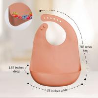 China Waterproof PVC Free Soft Silicone Bib Food Grade With Bucket for sale