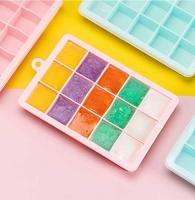 China Easily Stacking 15 Silicone Ice Tray Silicone Ice Cube Moulds 8.5x5.24x2.24cm for sale