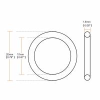 China White 20x17x1.5mm Silicone Sealing Rings For Compressor Valves Pipe Repair for sale