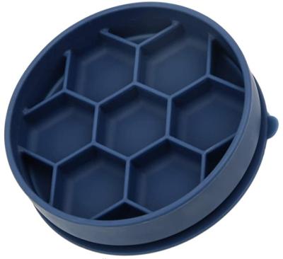 China Non Slip Slow Feed Silicone Pet Bowl Easy Cleaning With Suction Cup for sale