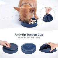 China Non Slip Slow Feed Silicone Pet Bowl Easy Cleaning With Suction Cup for sale