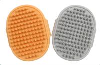 China Soft TPR Rubber Pet Bath Massage Brush Adjustable shoulder strap for sale