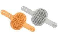 China Soft TPR Rubber Pet Bath Massage Brush Adjustable shoulder strap for sale