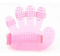 China Five Finger Pet Bathing Gloves Transparent Silicone Hair Brush For Shower for sale